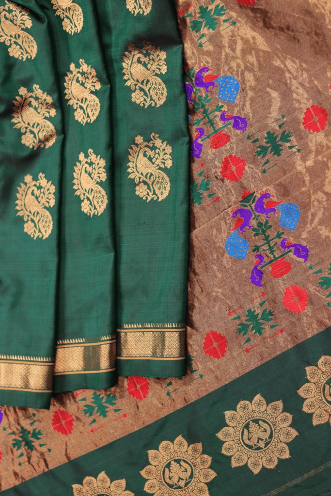 Emerald Green Kalanjali Paithani